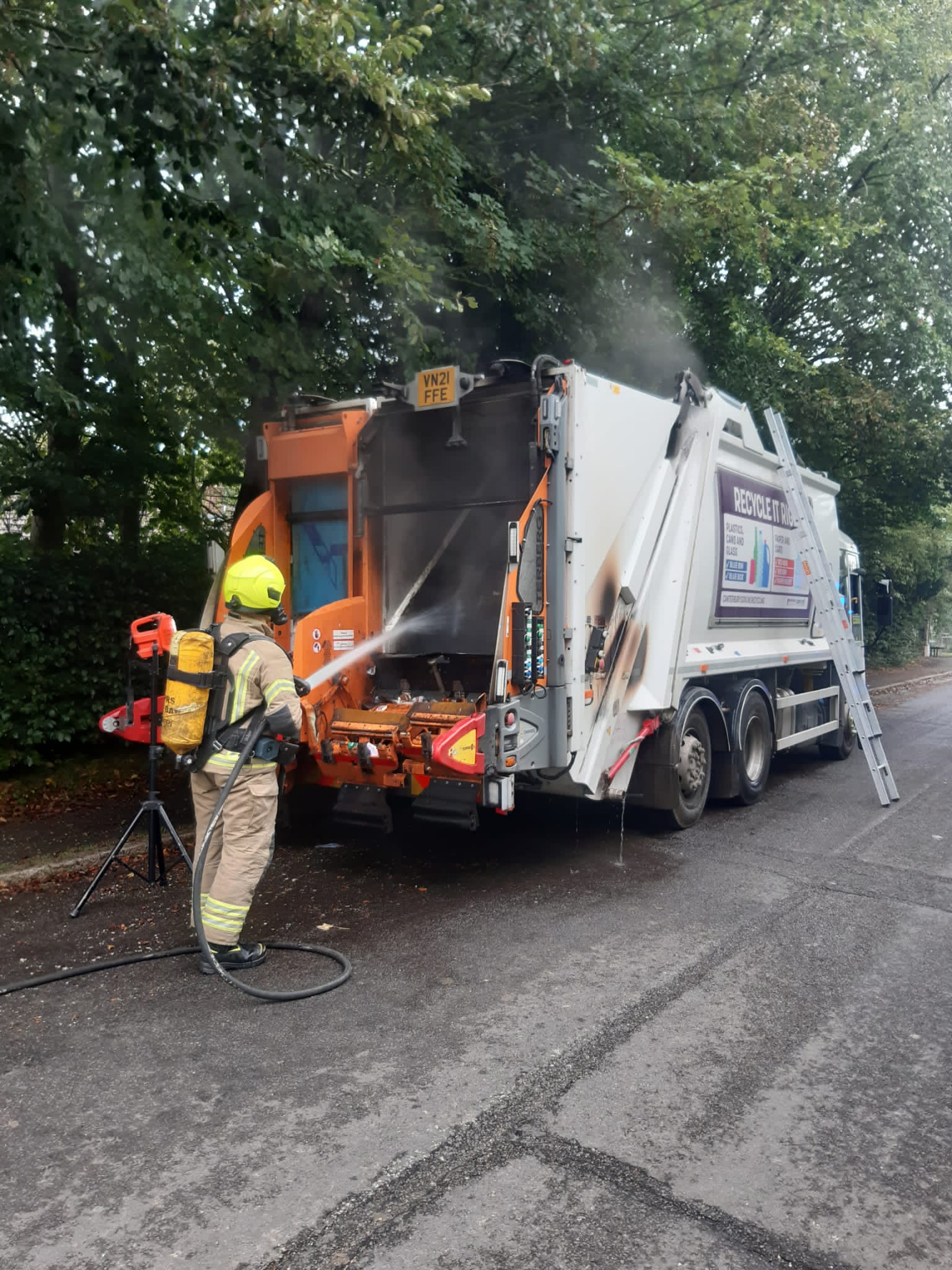 Dustcart fire demonstrates serious battery danger - Canterbury Newsroom